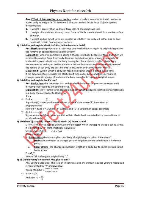 Physics Notes For Class Th Physics Notes For Class Th