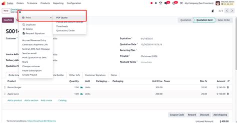 How To Customize Quotation Layouts In Odoo 18