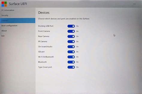 How To Configure Surface Pro 4 UEFI BIOS Settings SurfaceTip