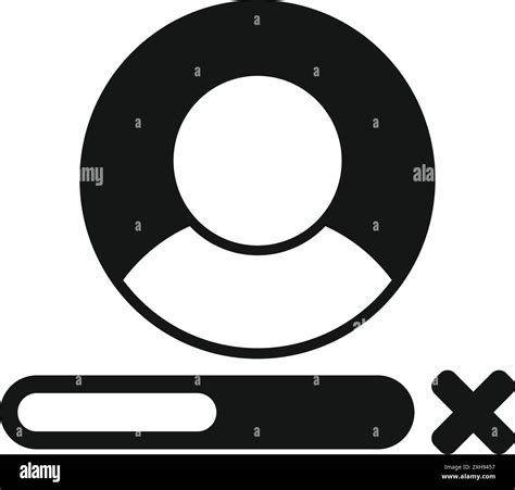 Black And White Icon Of A User Account Being Deleted With A Progress Bar Showing The Status Of