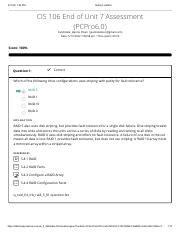 End Of Unit 7 Assessment CIS 106 Course Hero