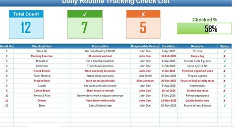 Excel Priority List Template