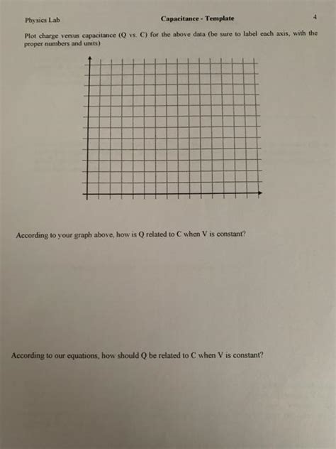 Physics Lab Capacitance Template 3 Part II Testing Chegg Com