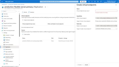 Create Virtual Endpoints Azure Database For Postgresql Microsoft Learn