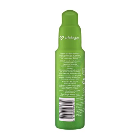 Experience Lifestyles® 100ml Of Ultra Natural Water Based Intimate Gel