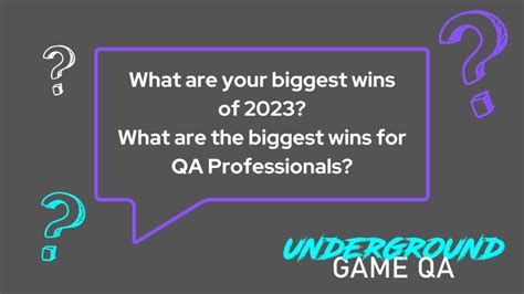 Underground Game Qa On Linkedin Its That Time Of Year When We Ask You The Games Qa Community