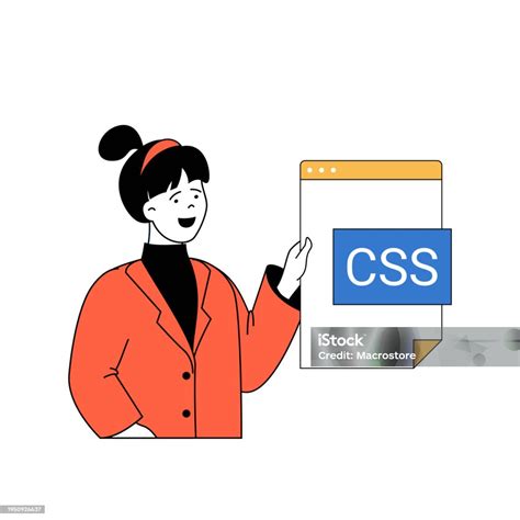 웹을 위한 평면 디자인의 만화 사람들과 프로그래밍 개념 코드로 작업하고 콘텐츠가 있는 웹 페이지 인터페이스를 만드는 여성 소셜