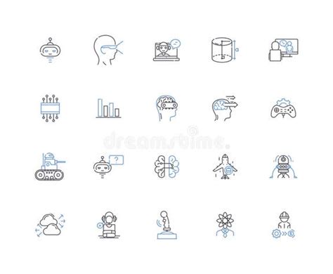 Lead Generation Line Icons Collection Prospecting Conversion Pipeline Outreach Engagement