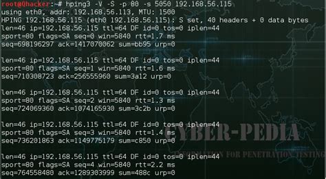 10 hping3 examples for scanning network in kali linux