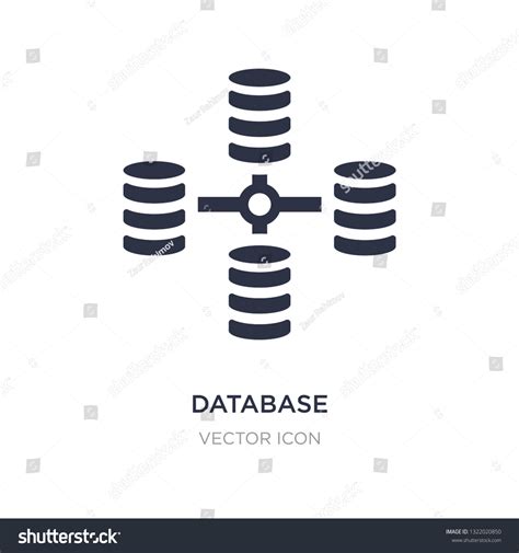 Database Interconnected Icon On White Background Stock Vector Royalty Free 1322020850