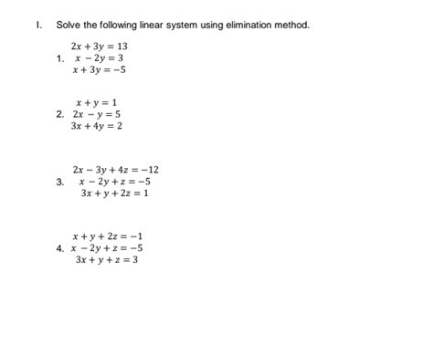 I Solve The Following Linear System Using Studyx