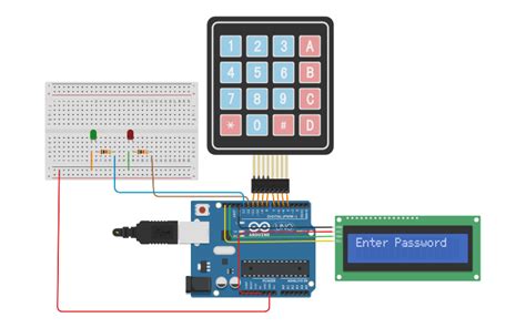 circuit design keypad tinkercad