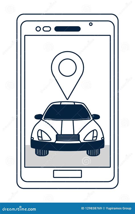 Gps Car Tracking Stock Vector Illustration Of Mapping 129838769