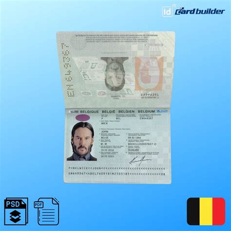 Belgium Passport Template