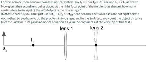 Solved For This Convex Then Concave Two Lens Optical System
