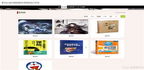 Springbootjavaphpnodepython基于springboot框架的图书分享系统的设计与开发【计算机毕设】 Csdn博客