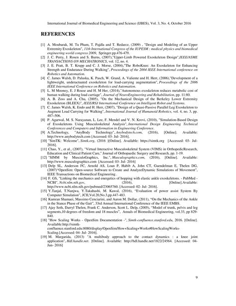 MINIMIZATION OF METABOLIC COST OF MUSCLES BASED ON HUMAN EXOSKELETON MODELING A SIMULATION PDF
