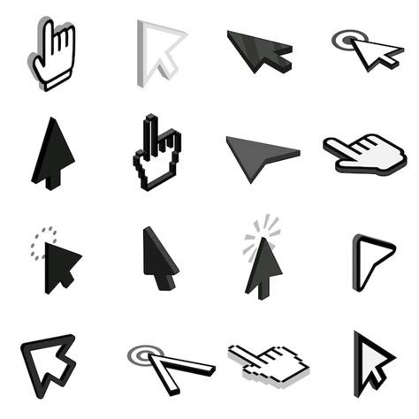 Premium Vector Mouse Pointer Icons Set