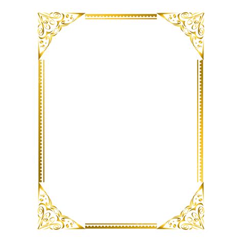 Golden Border Frame Design Vector