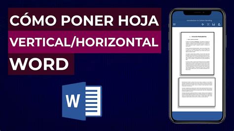 Cómo Poner Hojas Horizontales Y Verticales En Word Así De Fácil Youtube