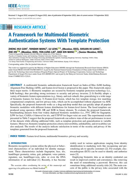 c2 a framework for multimodal biometric authentication systems with template protection pdf