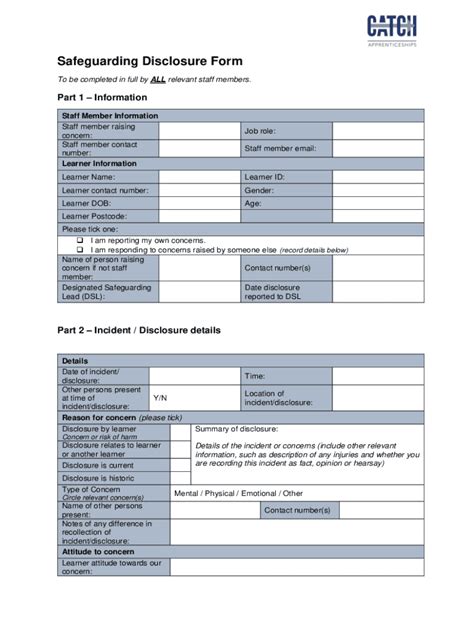 Fillable Online Safeguarding Forms And Templates Schools Norfolk