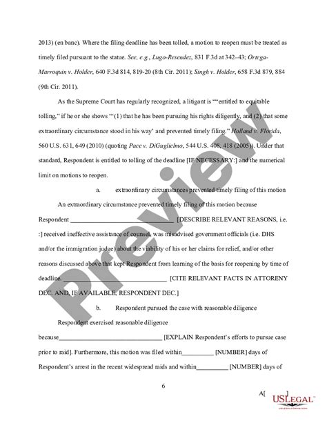 Respondent S Emergency Motion To Reopen Removal Proceedings US Legal Forms