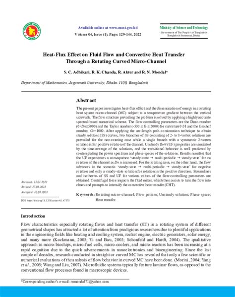 Pdf Heat Flux Effect On Fluid Flow And Convective Heat Transfer