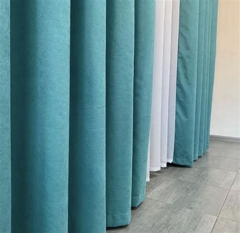 Готові штори на тасьмі штори 200х270 штори мікровелюр штори з підхватами колір бірюзовий — ціна