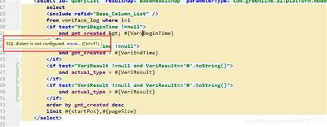 Idea警告：sql Dialect Is Not Configured