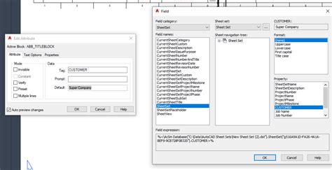 Title Block Template With Attributes Referencing Fields Only Getting Autodesk Community