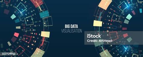 넓은 빅 데이터 시각화 정보 분석 개념 원 배열 및 이진 코드가 있는 추상 스트림 정보입니다 기계 알고리즘 필터링 데이터 정렬 벡터 기술 배경 0명에 대한 스톡 벡터 아트