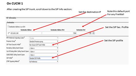 Networking Cucm Sip Trunk