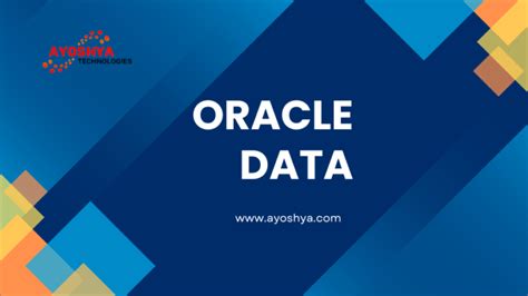 Oracle Data Unraveling The Power Of Oracle In Data Management Sap