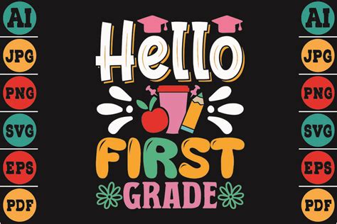 Hello First Grade Graphic By Creative Studio 55 · Creative Fabrica Hello First Grade Graphic By Creative Studio 55 · Creative Fabrica