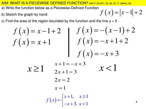 PPT EX Sketch The Piecewise Defined Function BY HAND PowerPoint Presentation ID