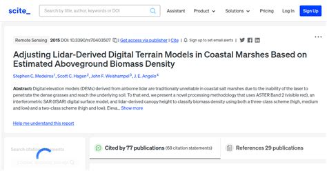 Adjusting Lidar Derived Digital Terrain Models In Coastal Marshes Based On Estimated Aboveground