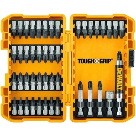 Dewalt Tough Grip 46 Piece Steel Screwdriver Bit Set At