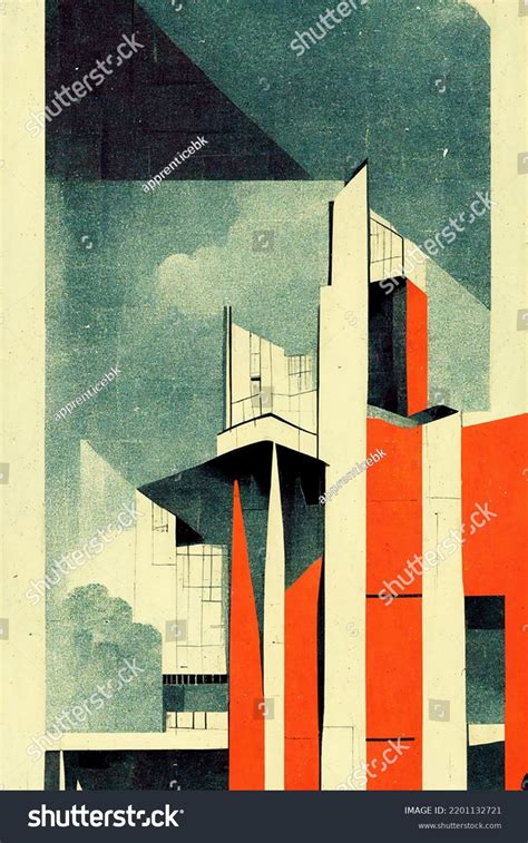 Sketch Constructivist Architecture Stock Illustration 2201132721