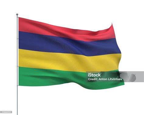 세계의 깃발을 흔들 모리셔스의 국기 흰색 배경 3d 그림에서 격리되었습니다 기에 대한 스톡 사진 및 기타 이미지 기 모리셔스 0명 Istock