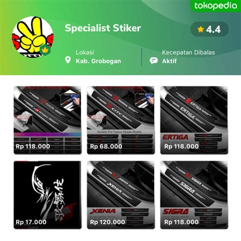 Toko Specialist Stiker Online Produk Lengkap And Harga Terbaik Tokopedia