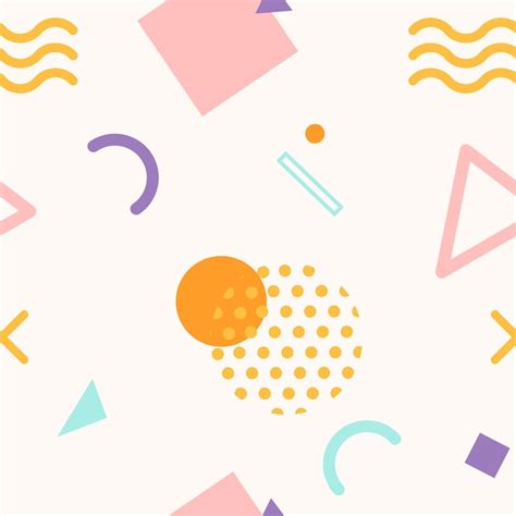 멤피스 패턴 배경 무료 벡터