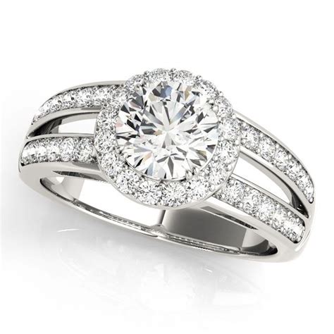 Account Suspended Split Shank Engagement Rings Round Halo Engagement
