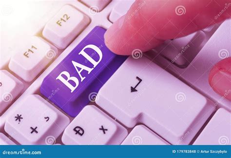 Text Sign Showing Bad Conceptual Photo Unpleasant Things That Happen