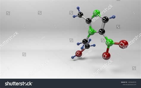 Metronidazole Molecule Illustration Molecular Structure Metronidazole Stock Illustration