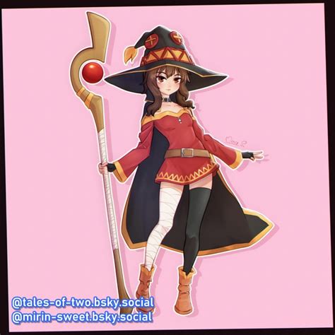 Mirin Sauce123 Megumin Kono Subarashii Sekai Ni Shukufuku Wo 1girl Asymmetrical Legwear