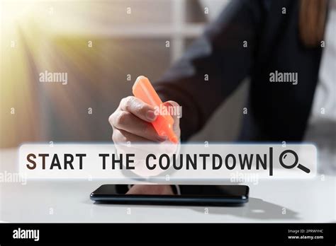 text caption presenting start the countdown conceptual photo sequence