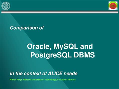 Oracle Mysql And Postgresql Dbms Ppt Download