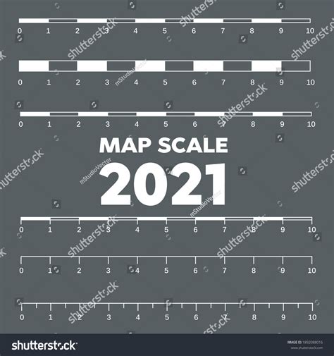 Map Scales Graphics Measuring Distances Scale Stock Vector Royalty