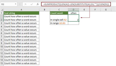 How To Count How Often A Word Or A Value Occurs In Excel